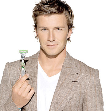 Afeitada de quilates * Gillette le regaló al futbolista David Beckham ...
